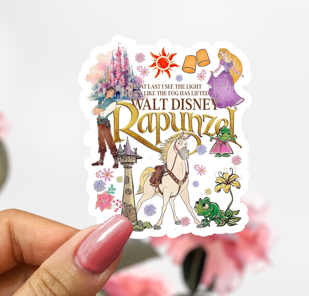 Rapunzel Sticker, Cartoon Disney Sticker Decal, Princess Rapunzel ...