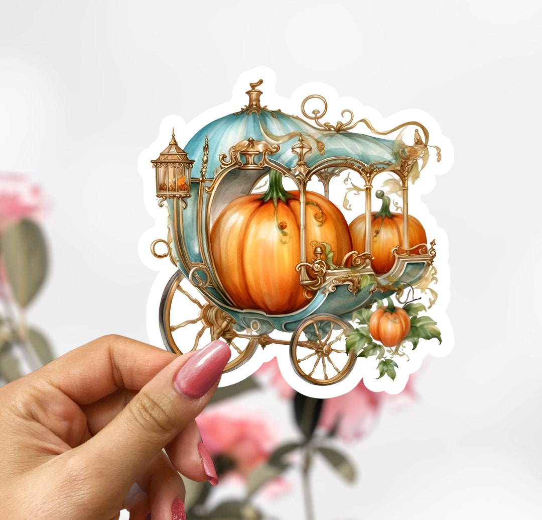 Cinderella Pumpkin Carriage Sticker, Fairytale Princess Sticker, - Etsy
