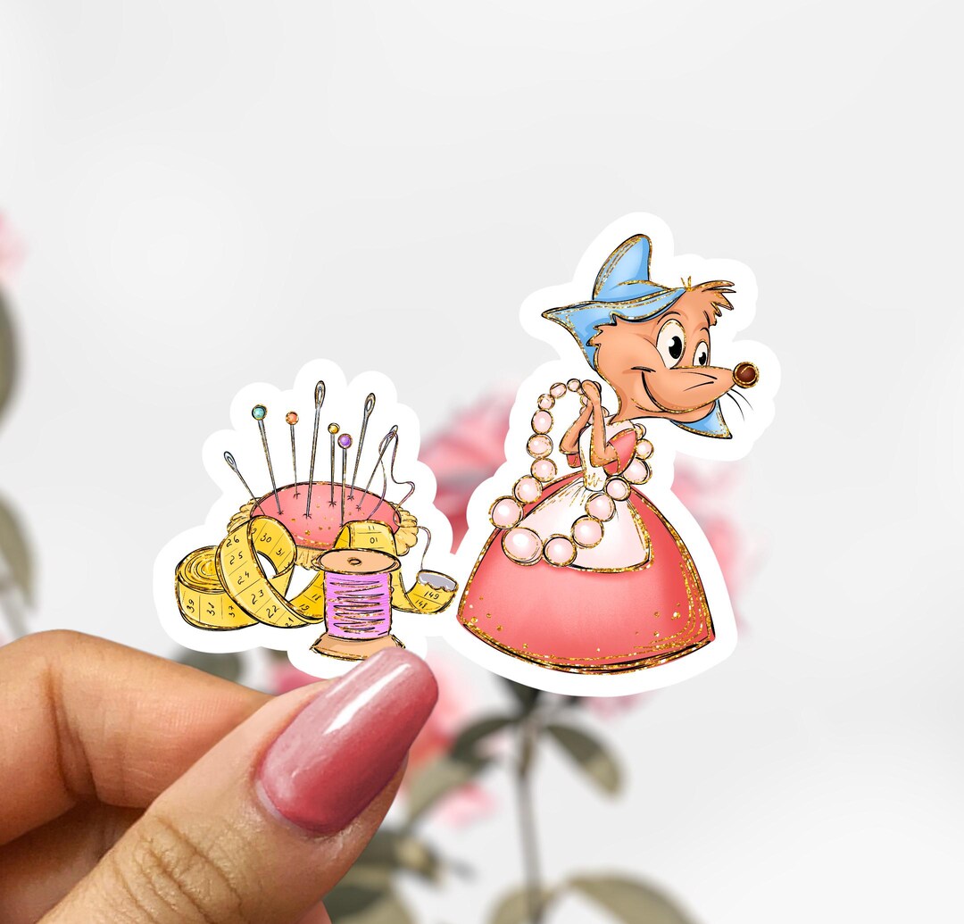 Cinderella’s Perla Mice Sticker, Disney Mouse Sticker, Cinderella ...