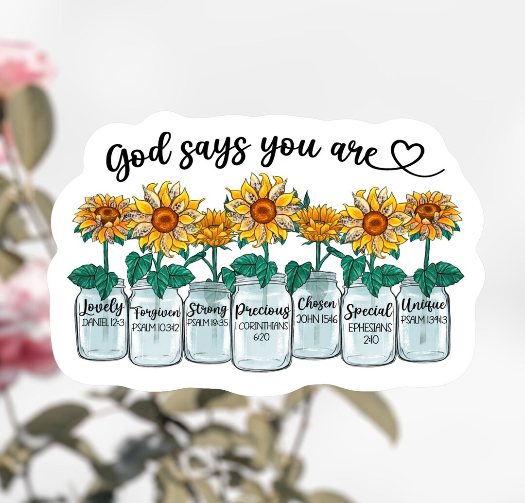 God Says You Are Sticker, Religious Sticker Decal - Etsy