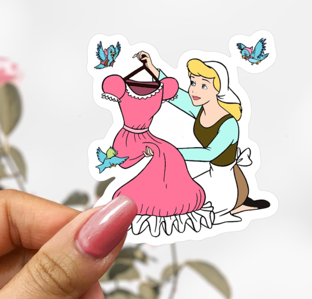 Cinderella Dress Sticker, Princess Sticker Decal - Etsy