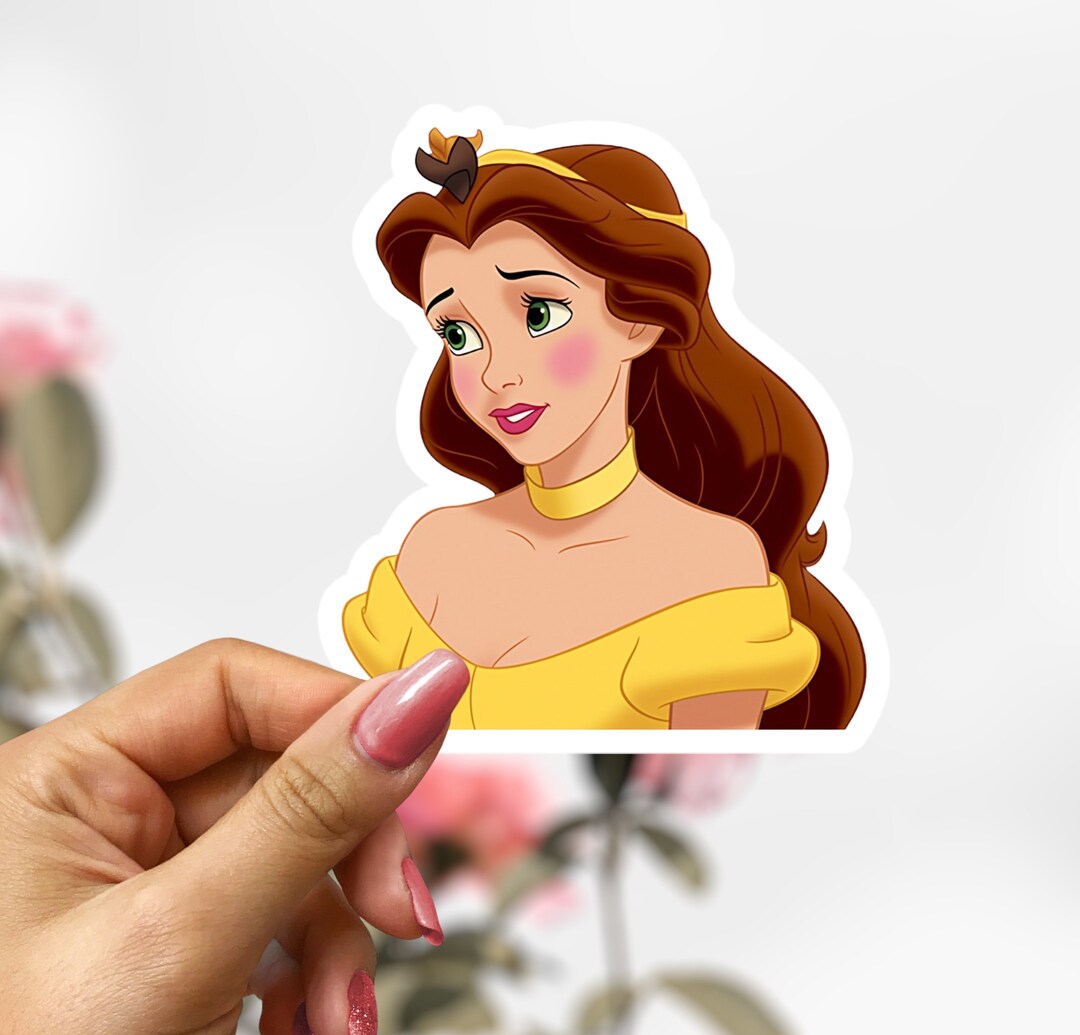 Belle Sticker, Disney Beauty & Beast Decal, Princess Sticker - Etsy