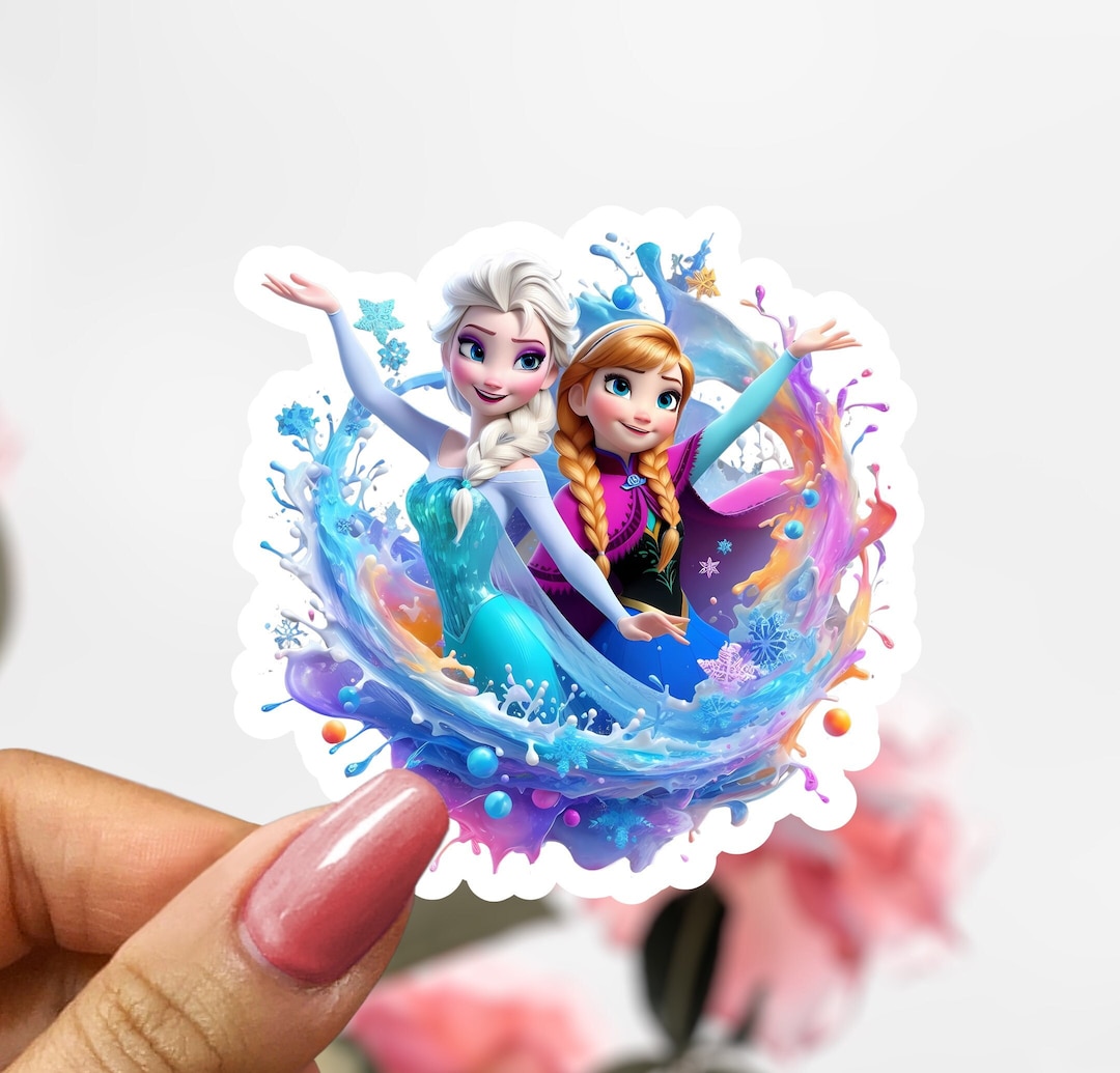 Frozen Elsa Sticker, Disney Anna & Elsa Sticker Decal - Etsy