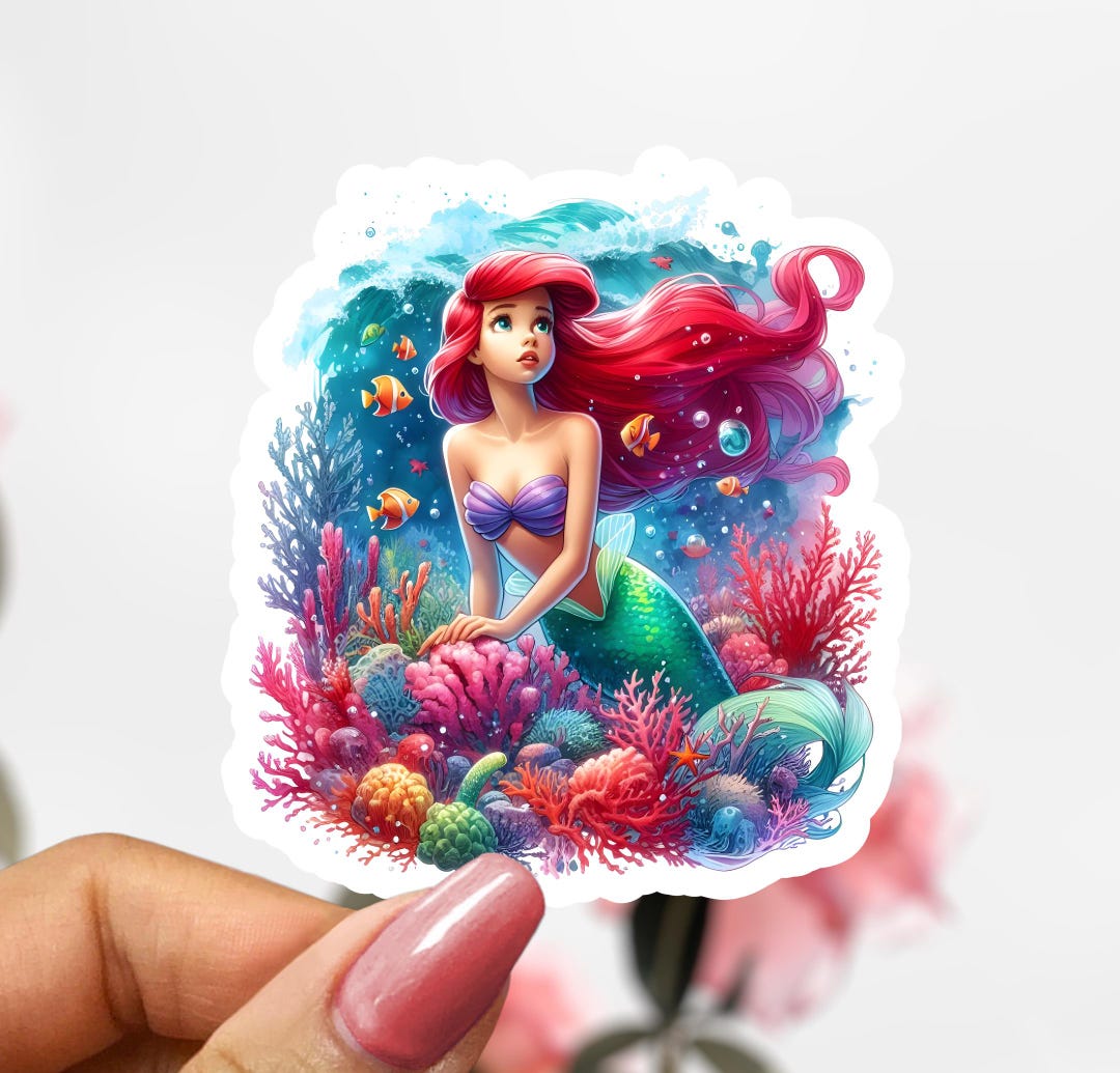 Disney Ariel Sticker, Ariel Sticker Decal, Little Mermaid Sticker - Etsy