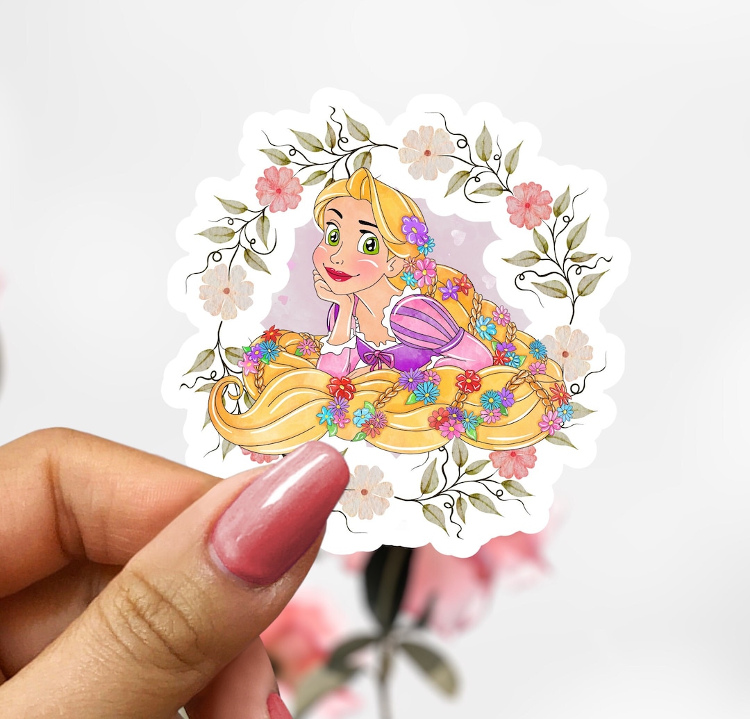 Rapunzel Sticker, Cartoon Disney Sticker Decal, Princess Rapunzel ...