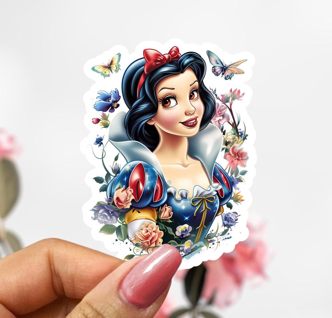 Snow White Sticker, Cartoon Disney Sticker Decal, Princess Snow White ...