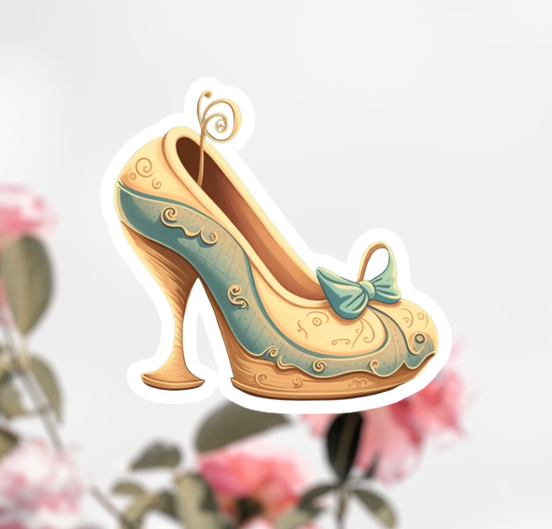 Disney Cinderella Slipper Sticker, Cinderella Shoe Sticker Decal - Etsy