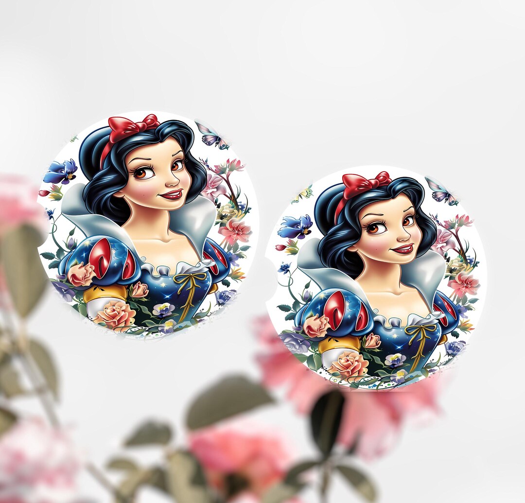 Snow White Coasters, Disney Snow White Car Coasters - Etsy