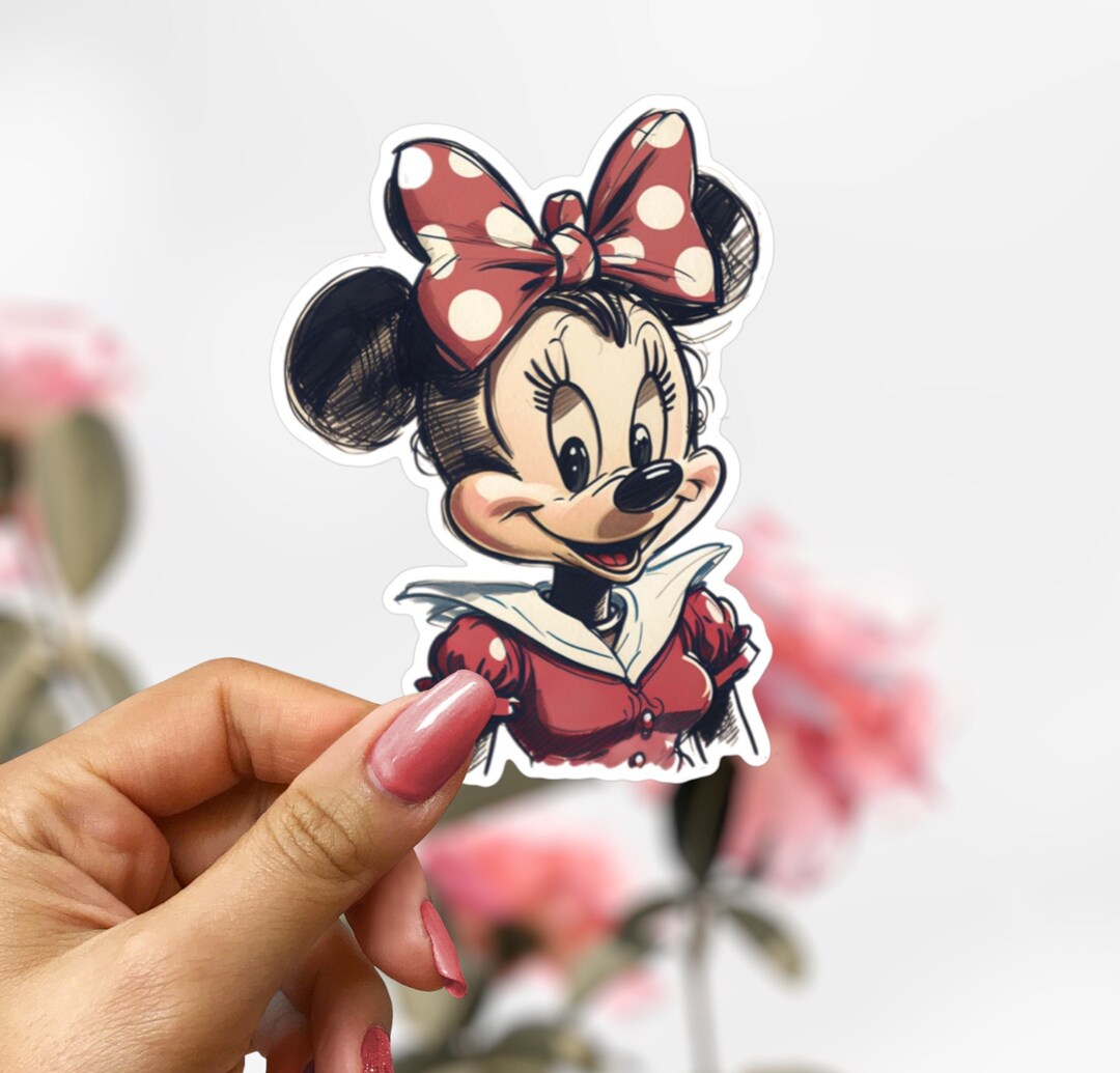 Cute Minnie Mouse Sticker, Disney Sticker Decal - Etsy