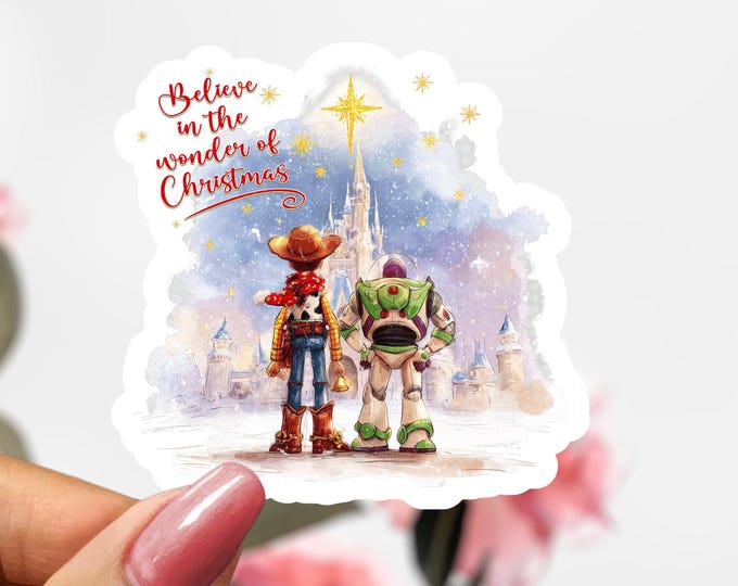 Buzz Lightyear and Sheriff Woody Finger Heart Sticker | Sticker | Decal ...