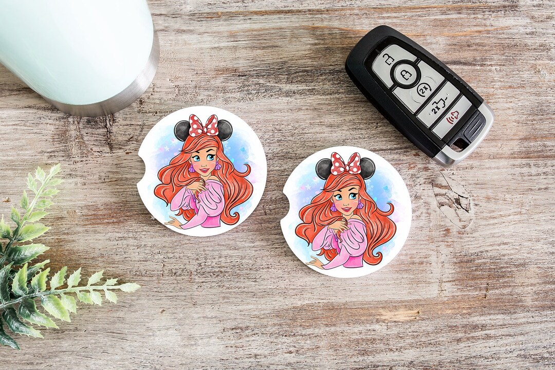 Ariel Car Coasters, Disney Little Mermaid Car Coasters - Etsy