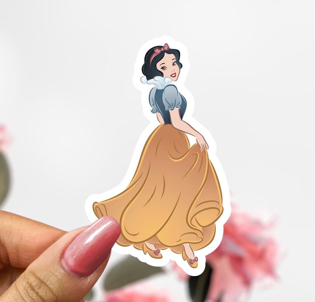 Snow White Sticker, Cartoon Disney Sticker Decal, Princess Snow White ...