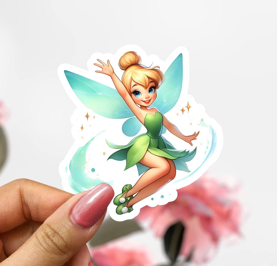 Tinkerbell Sticker, Cartoon Disney Sticker Decal, Peter Pan Sticker - Etsy