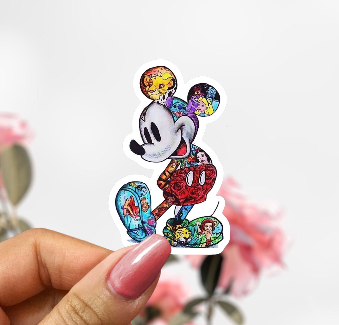Disney Mickey Mouse Characters Sticker, Disney Sticker Decal - Etsy