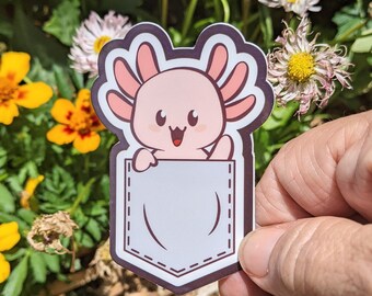 Lavender Axolotl Sticker Axolotl Sticker Water Bottle - Etsy