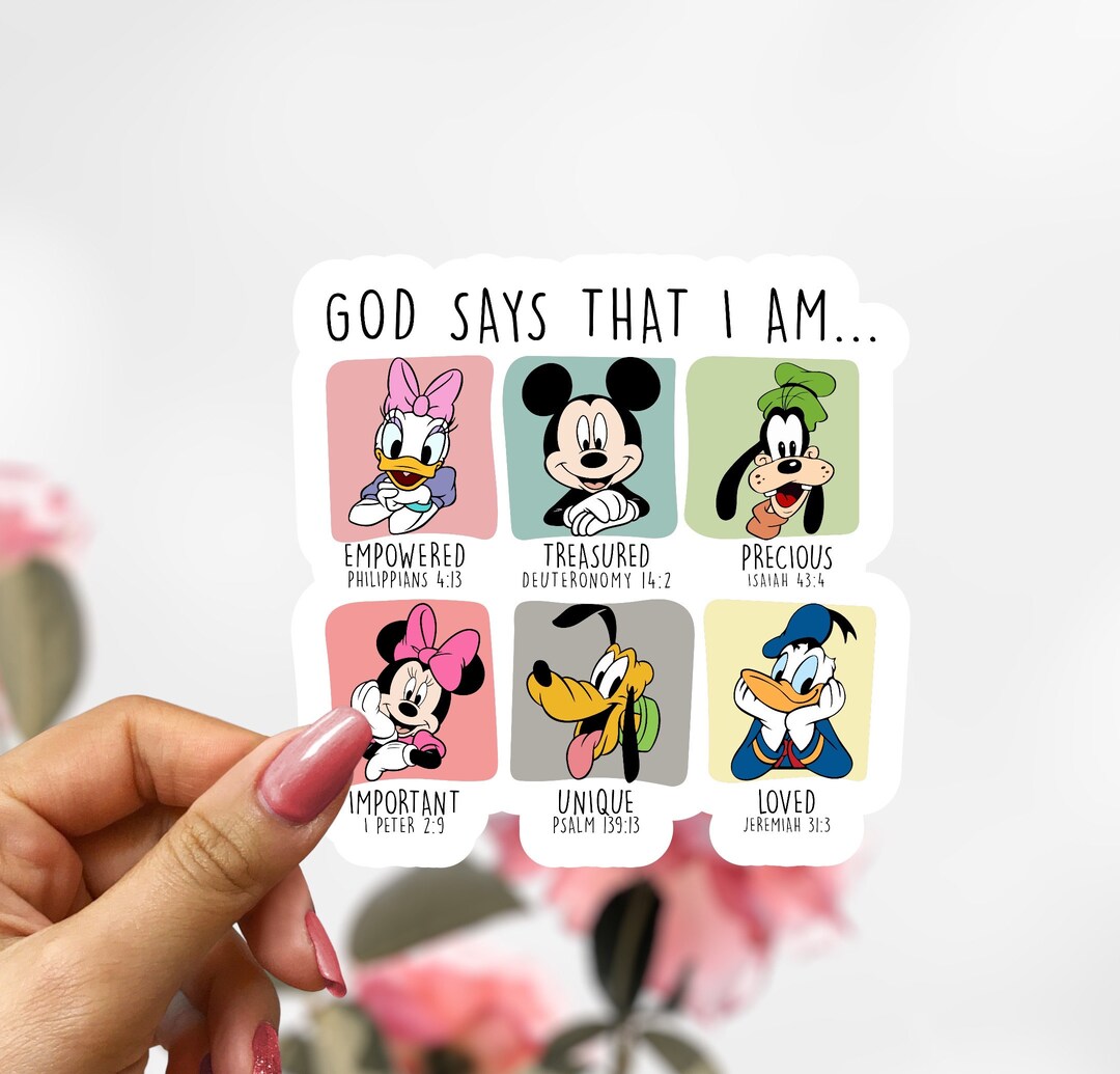 God Says I Am Mickey Mouse Sticker Religious Mickey Mouse - Etsy