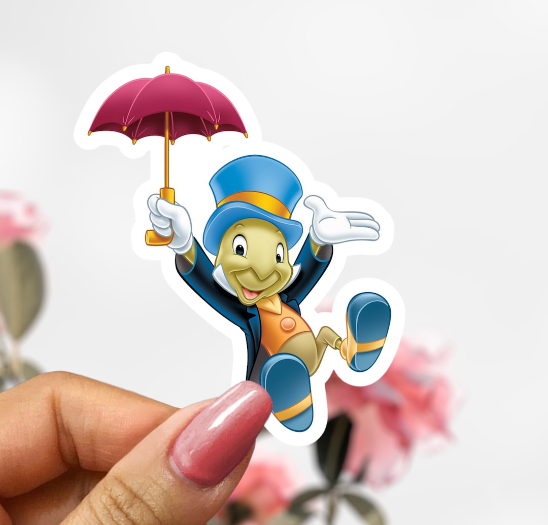 Pinocchio Sticker, Jiminy Cricket Disney Sticker - Etsy