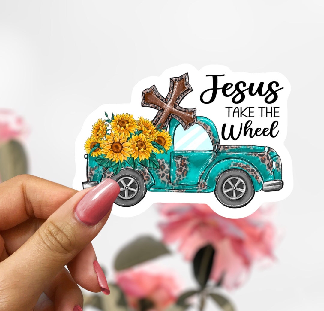 Jesus Take the Wheel Sticker, Religious Truck Sticker Decal - Etsy