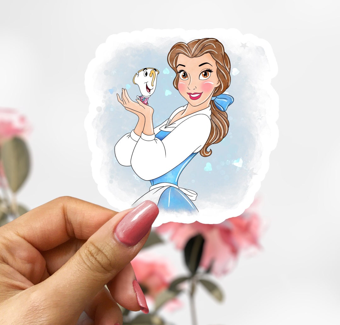 Belle Sticker, Disney Beauty & Beast Decal, Princess Sticker - Etsy