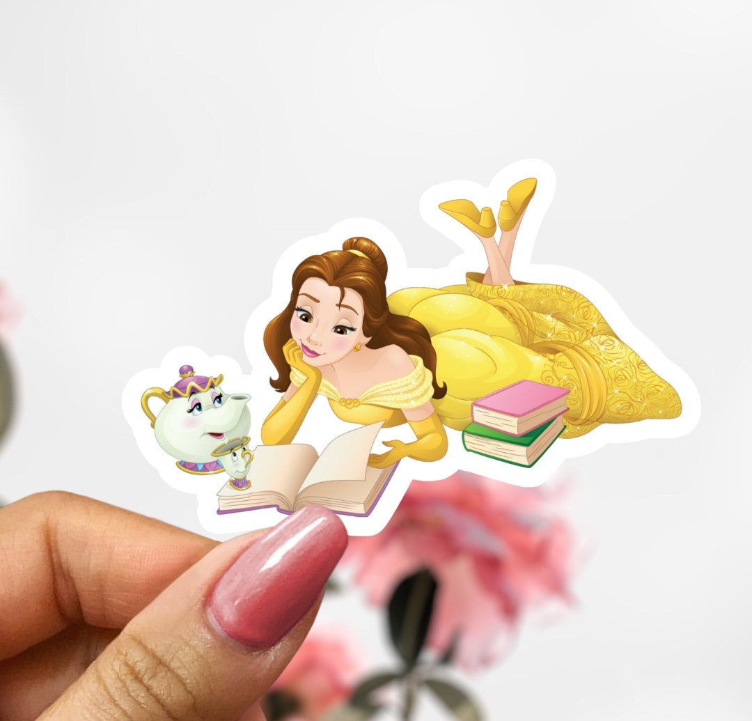 Belle Sticker, Disney Beauty & Beast Decal, Princess Sticker - Etsy