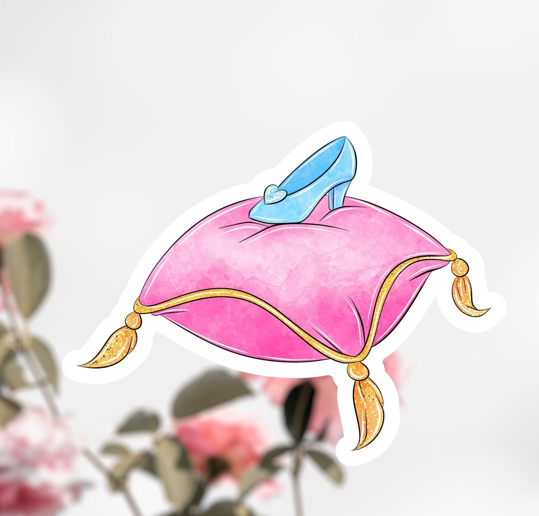 Disney Cinderella Slipper Sticker, Princess Sticker Decal, Slipper on ...