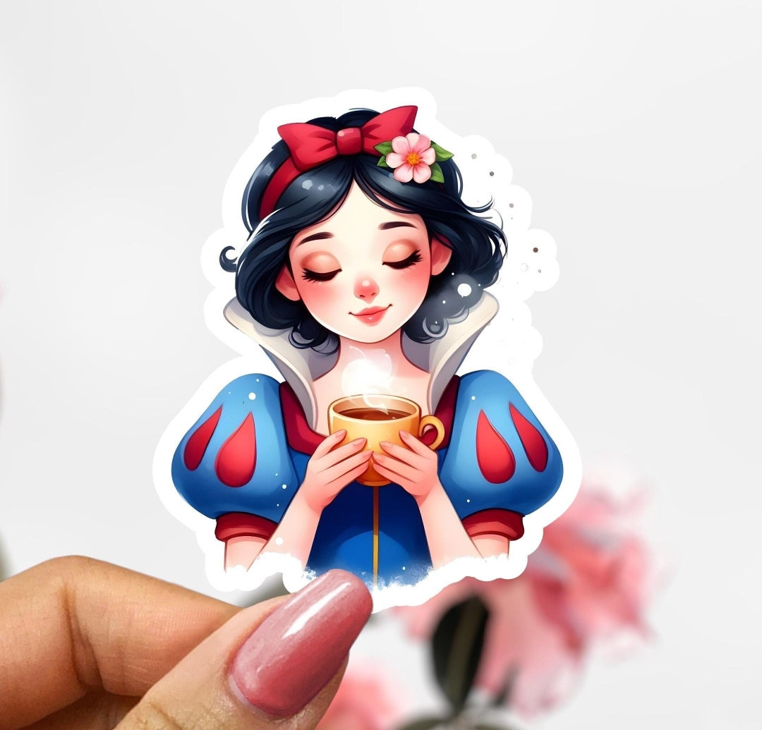 Snow White Sticker, Cartoon Disney Sticker Decal, Princess Snow White ...