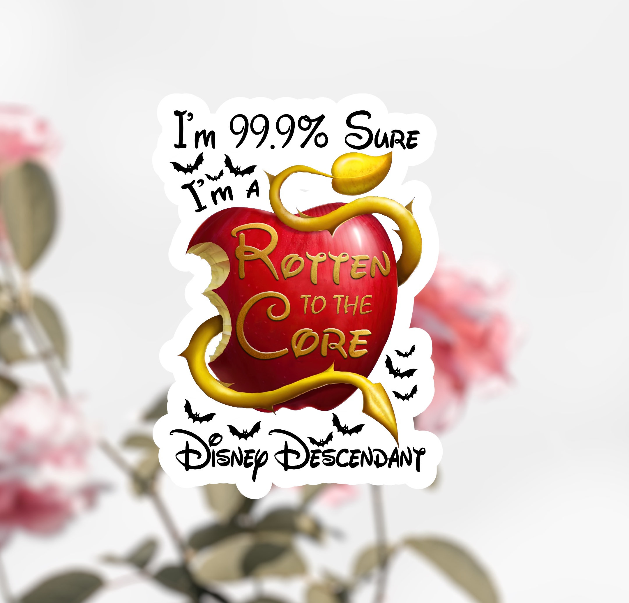 Rotten To The Core Disney Sticker, Disney Apple Sticker, Halloween ...