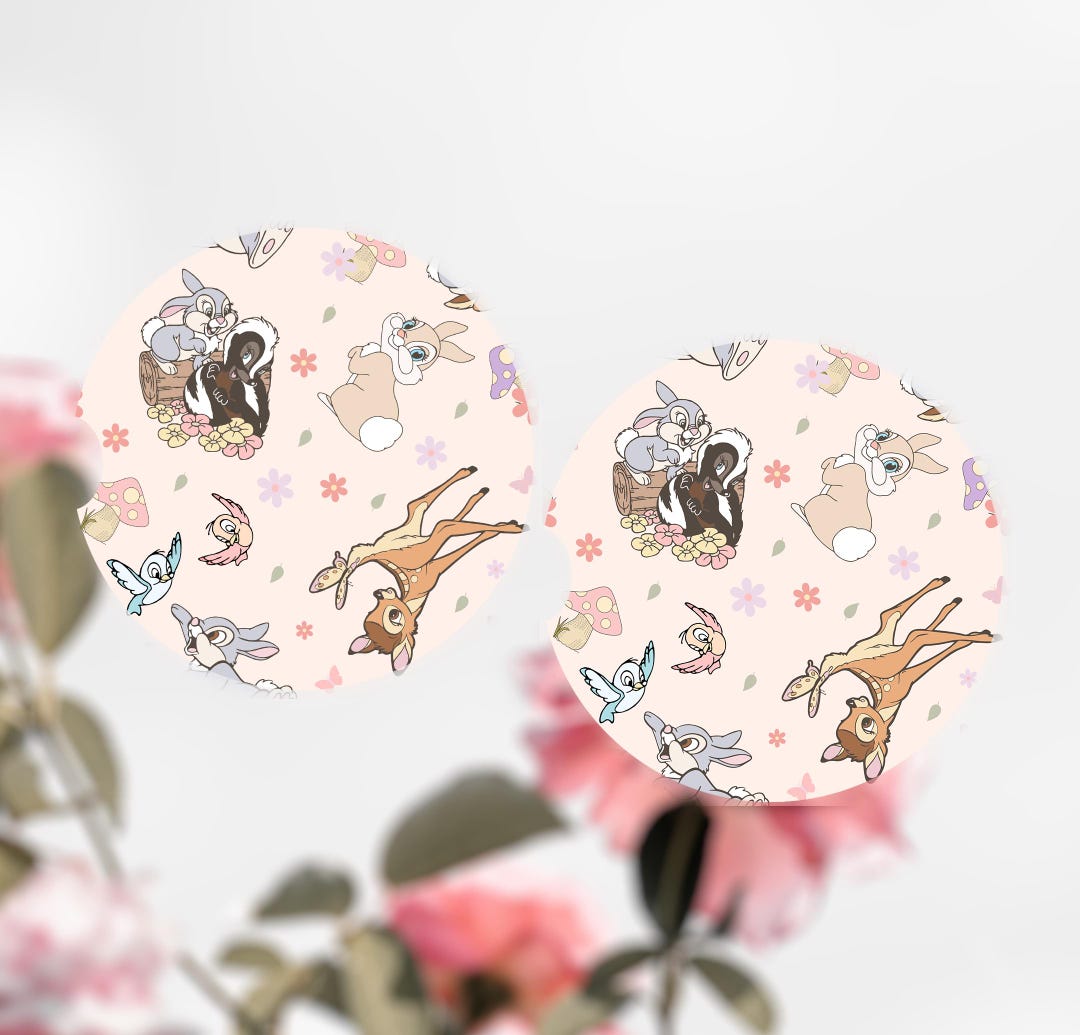 Bambi Car Coasters, Disney Thumper Car Coasters - Etsy