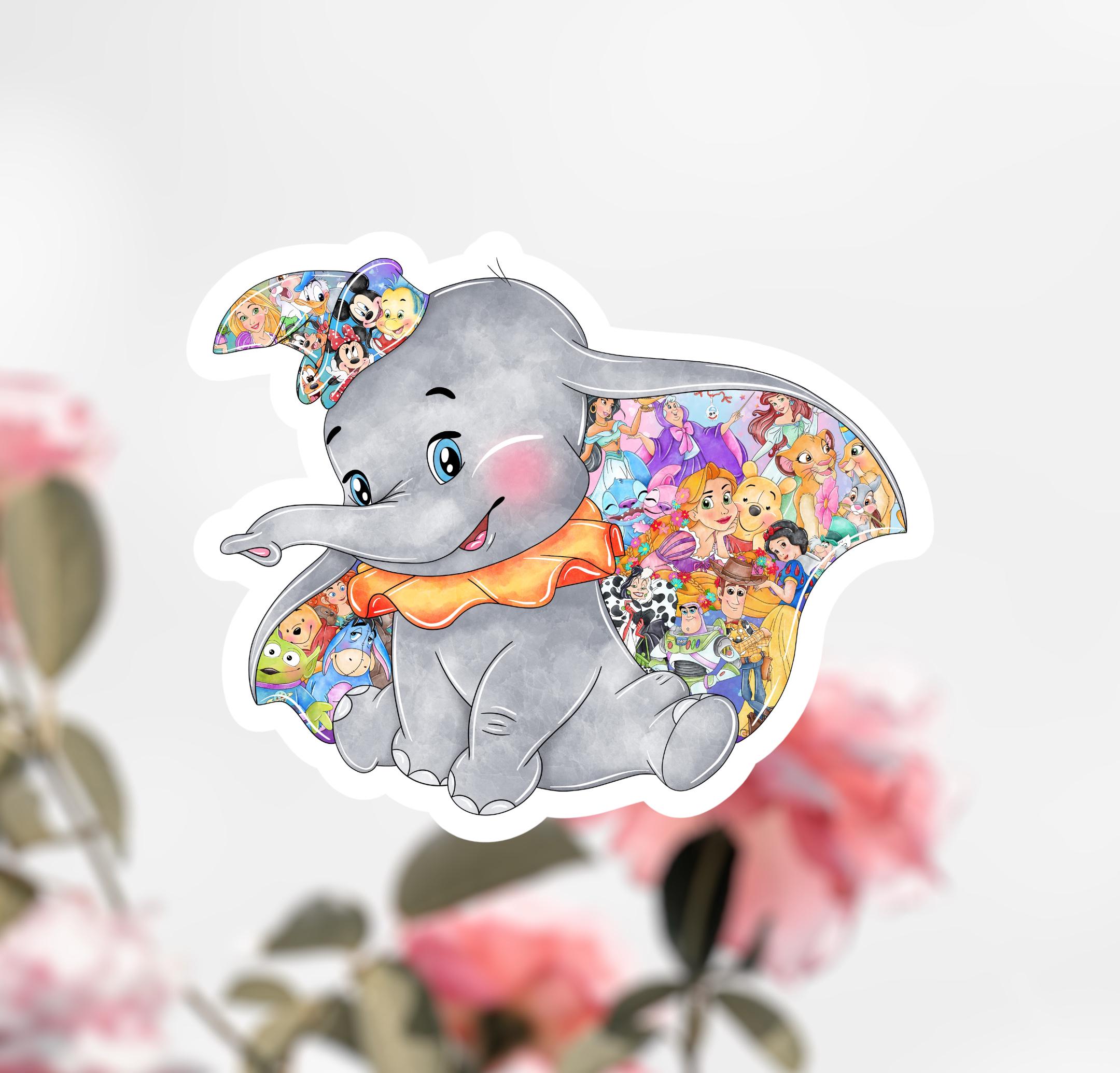 Dumbo Elephant Sticker Decal, Disney Dumbo Sticker, Elephant Sticker - Etsy