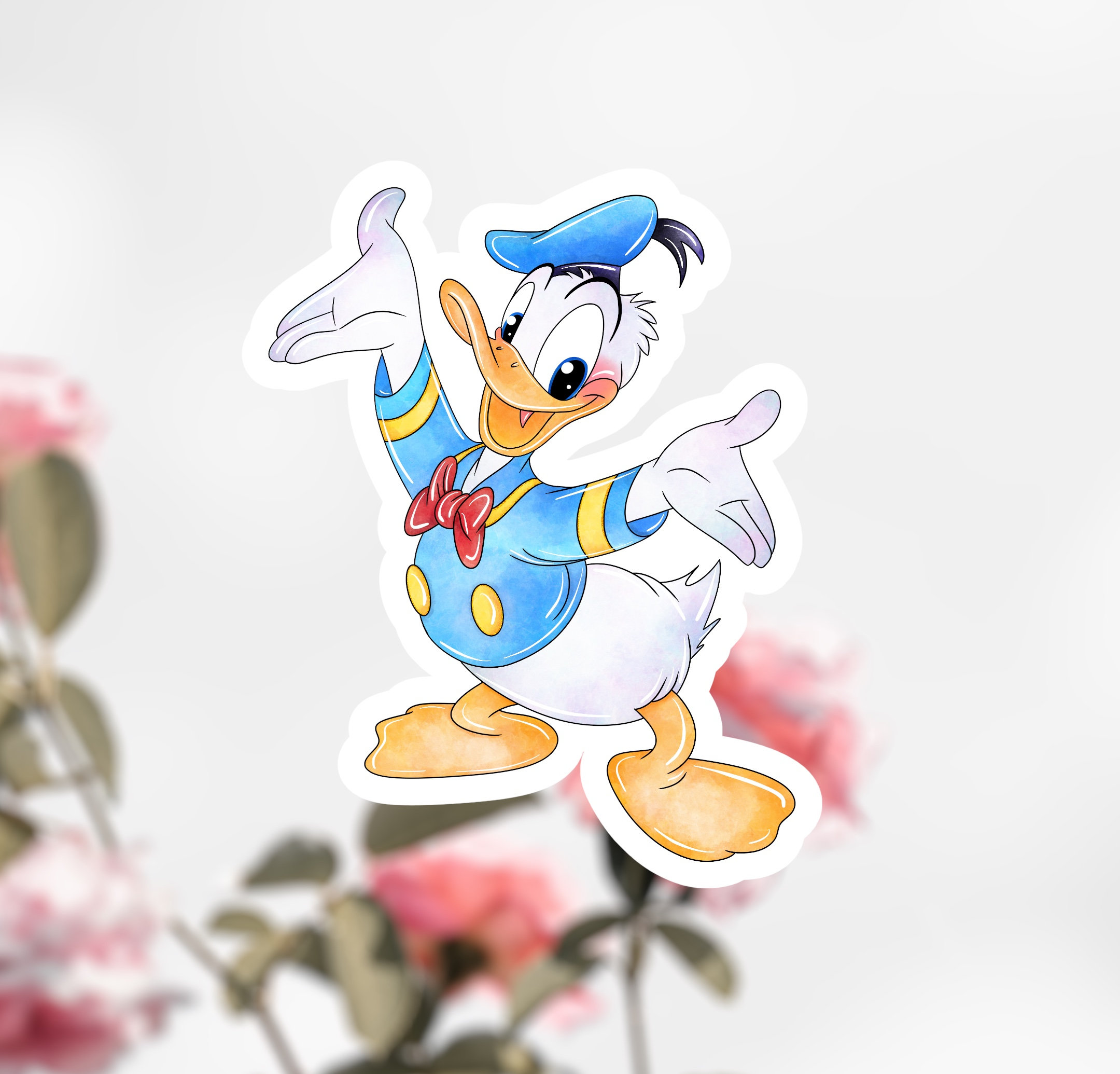 Donald Duck Sticker, Disney Duck Sticker, Donald Duck Decal sold by ...