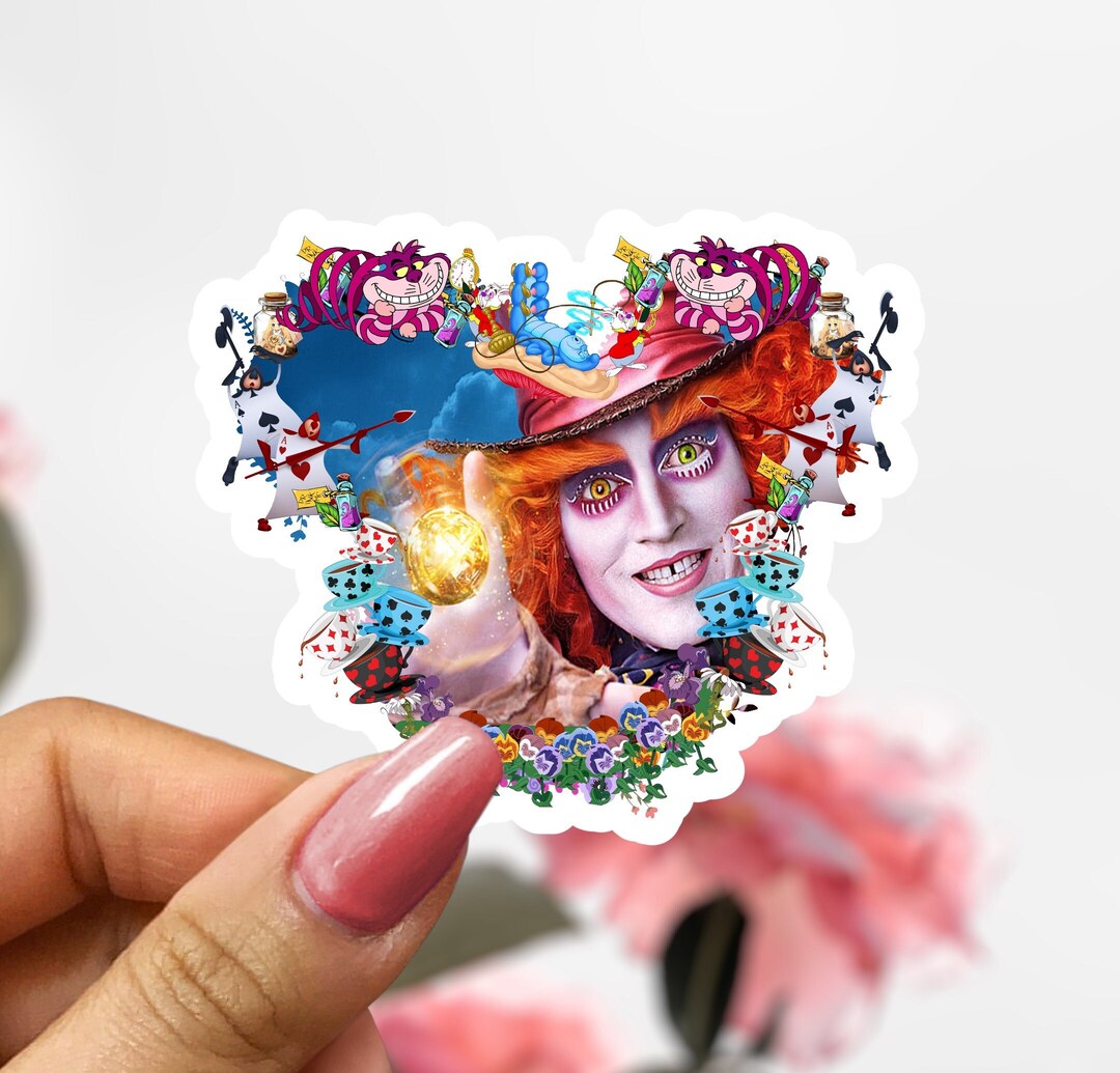 Alice in Wonderland Sticker, Mad Hatter Decal, Cheshire, Mad Hatter - Etsy