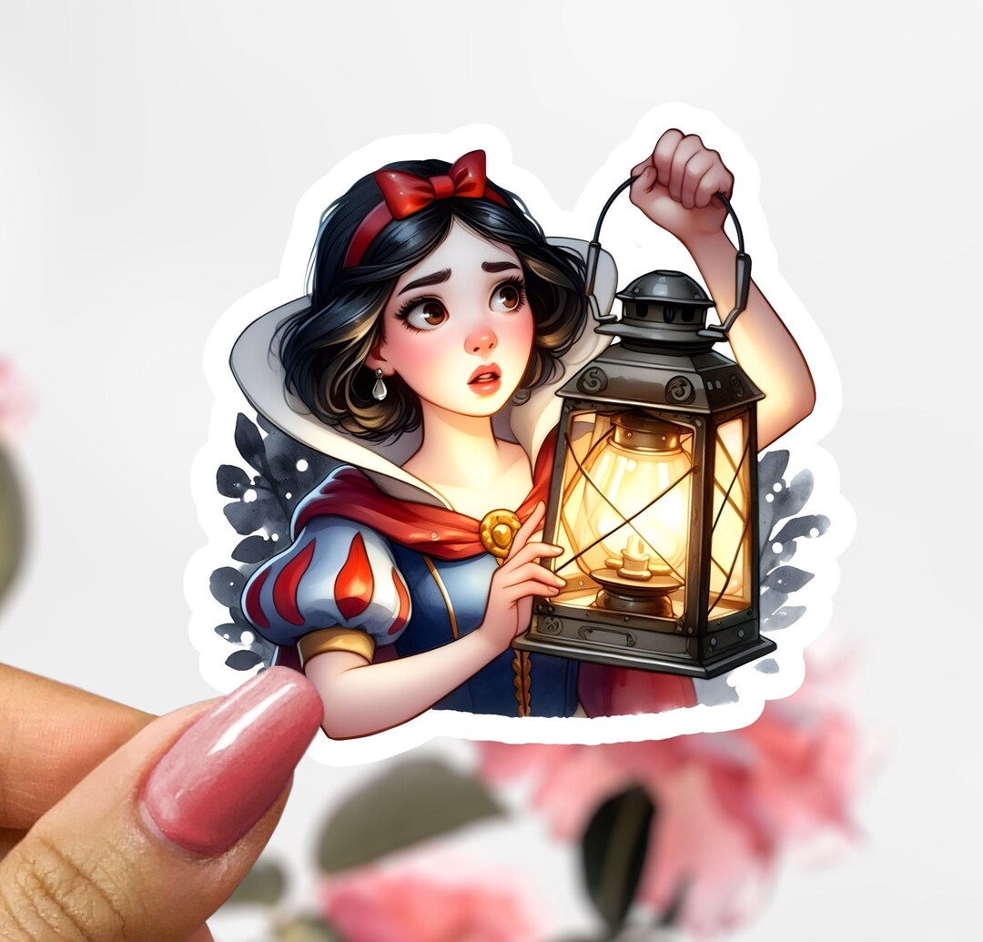 Snow White Sticker, Cartoon Disney Sticker Decal, Princess Snow White ...