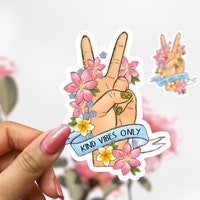 Floral Peace Sign - Etsy