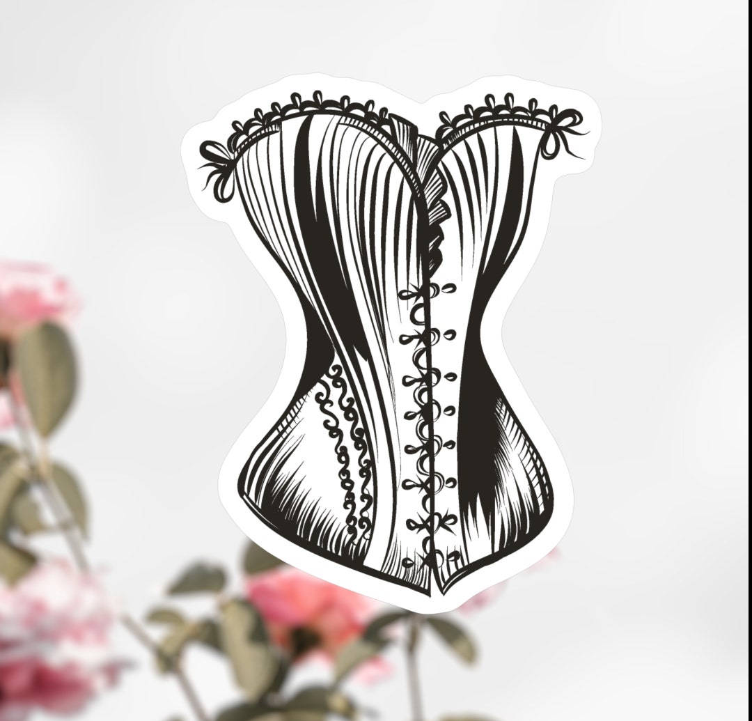 Vintage Punk Style Corset Sticker, Undergarment Corset Sticker Decal - Etsy