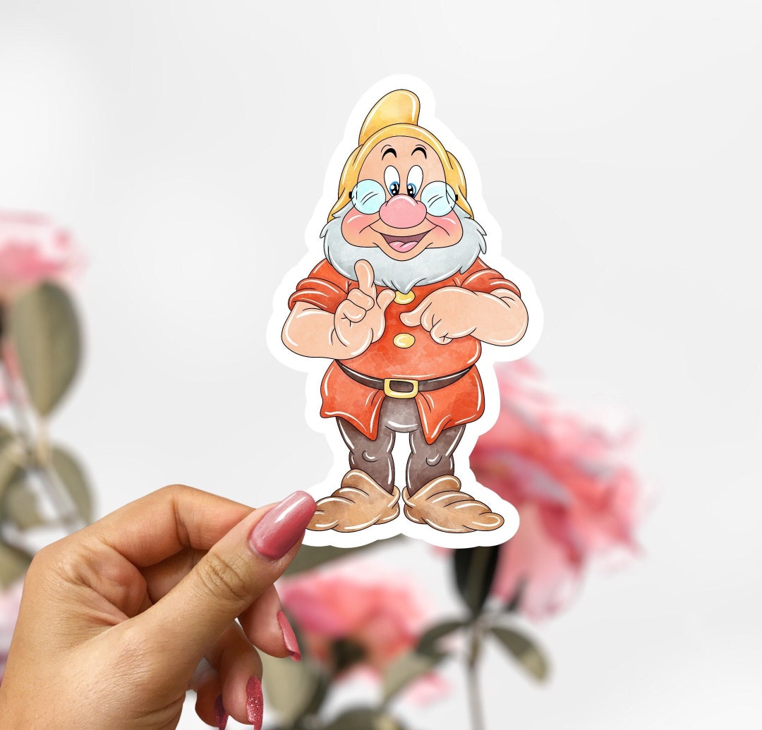 Seven Dwarfs Doc Sticker, Disney Sticker Decal, Snow White Doc Sticker ...