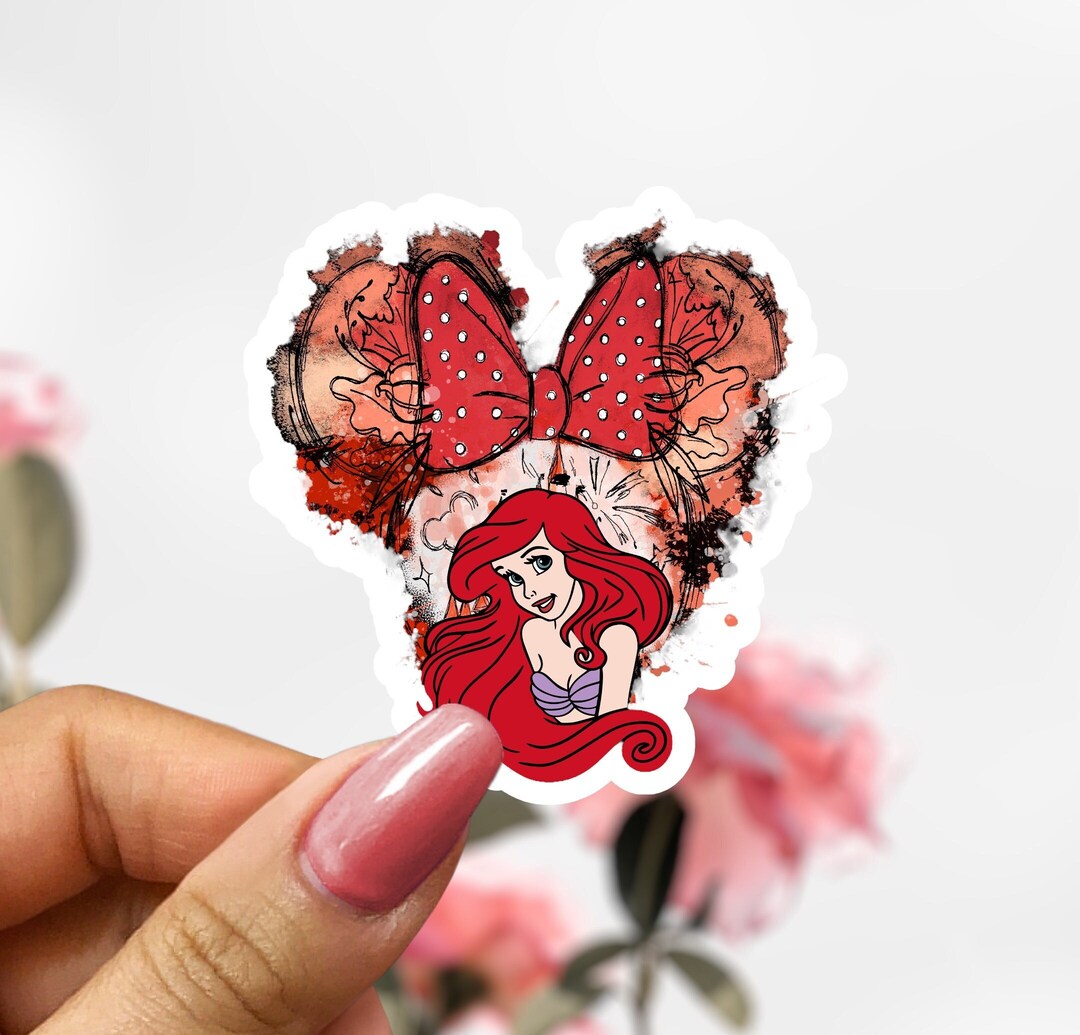 Ariel Mouse Ears Sticker, Ariel Under the Sea Sticker Decal - Etsy