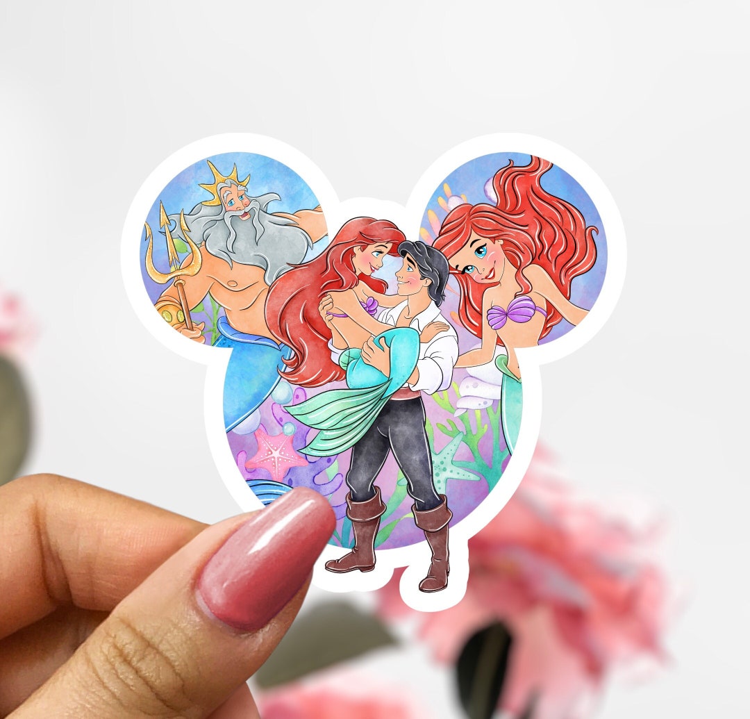 Ariel Mouse Ears Sticker, Ariel Under the Sea Sticker Decal - Etsy