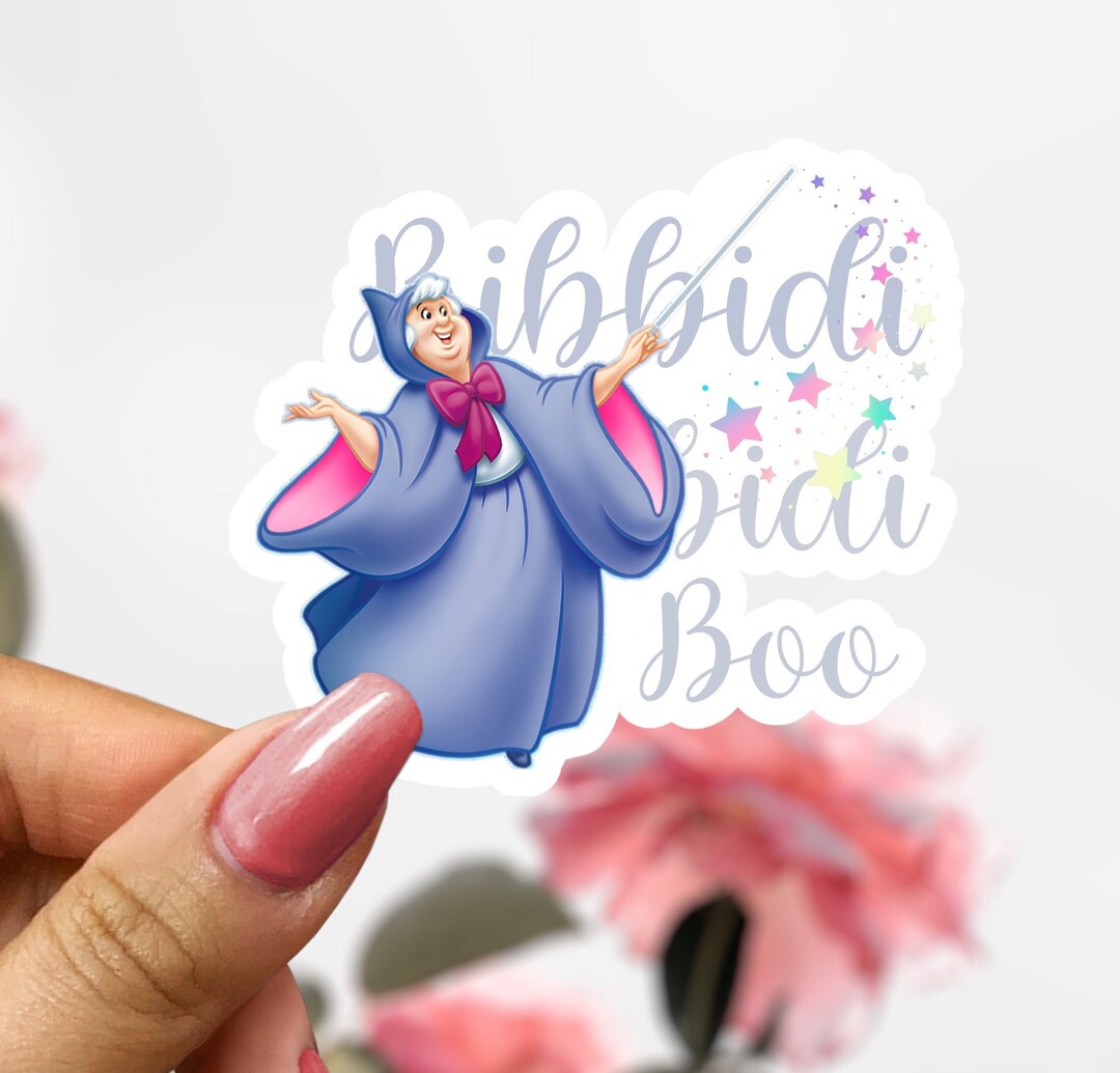 Cinderella Fairy Godmother Sticker, Bibbidi Bobbidi Boo Sticker - Etsy