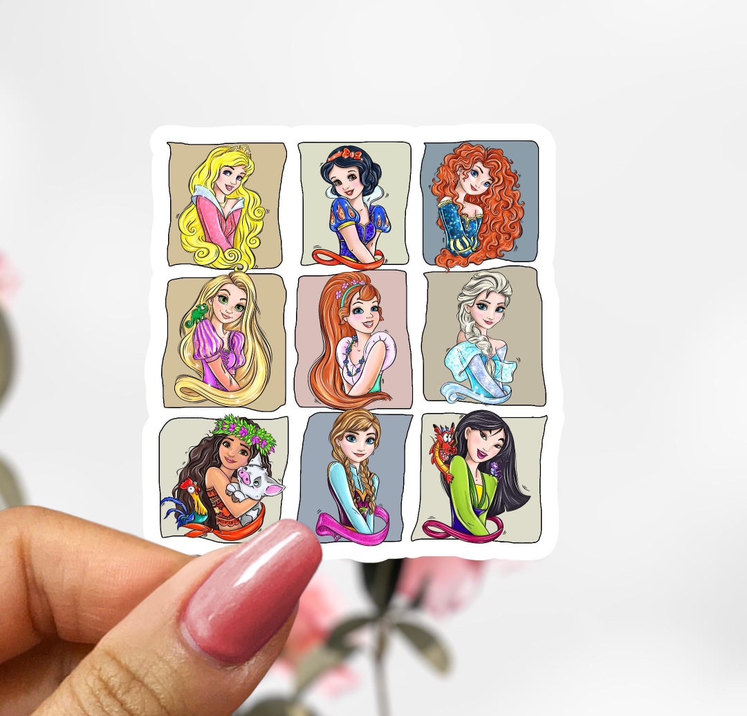 Disney Princess Sticker, Princesses Sticker Decal - Etsy