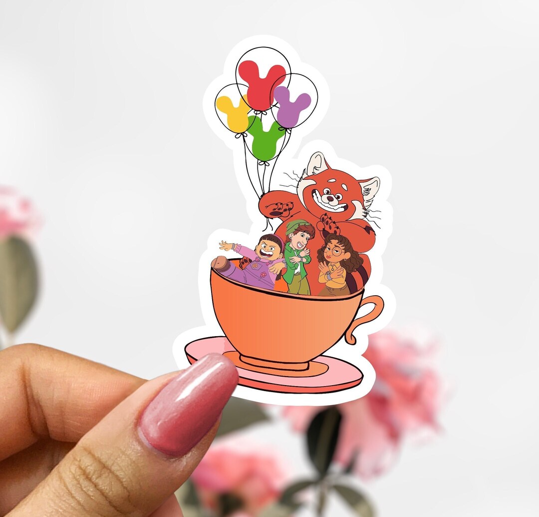 Turning Red Sticker, Mei Lee Sticker Decal, Tea Cup Sticker - Etsy
