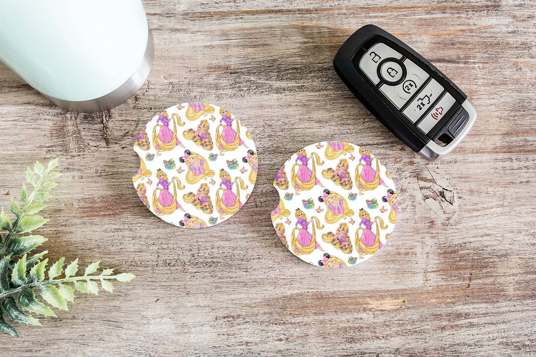 Rapunzel Car Coasters, Disney Rapunzel Car Coasters - Etsy