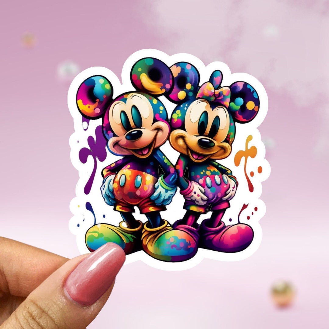 Mickey & Minnie Mouse Characters Sticker, Mickey Sticker Decal - Etsy