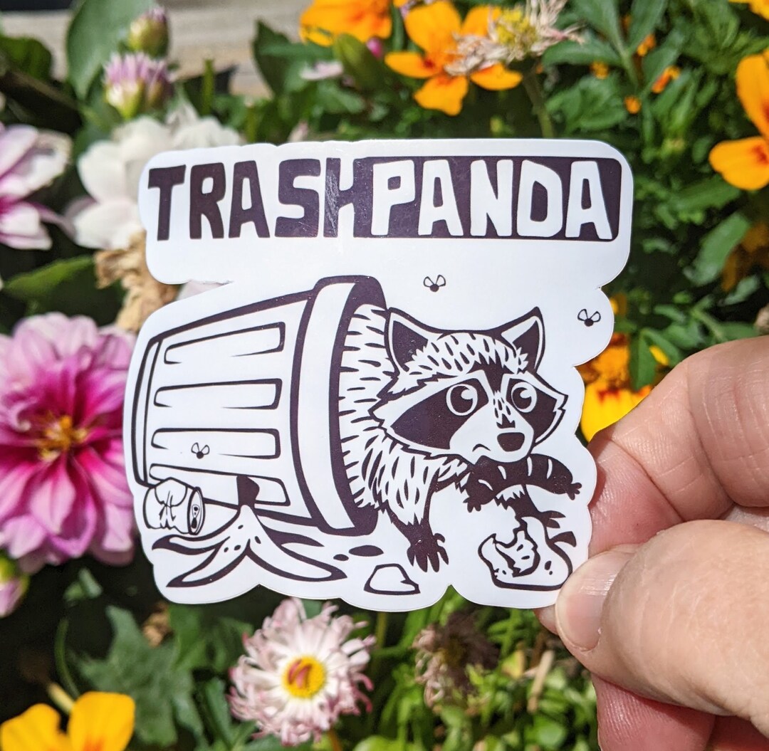 Trash Panda Sticker, Raccoon Decal - Etsy