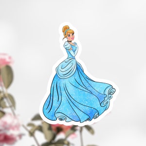 Disney Cinderella Sticker, Princess Sticker Decal - Etsy