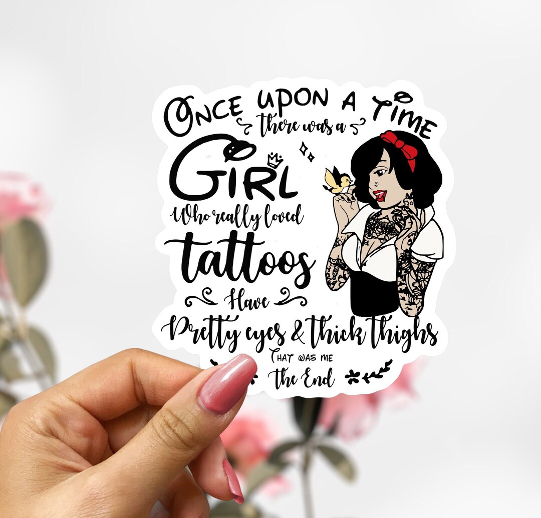Disney Once Upon A Time Tattoo Girl Sticker, Disney Sticker Decal - Etsy