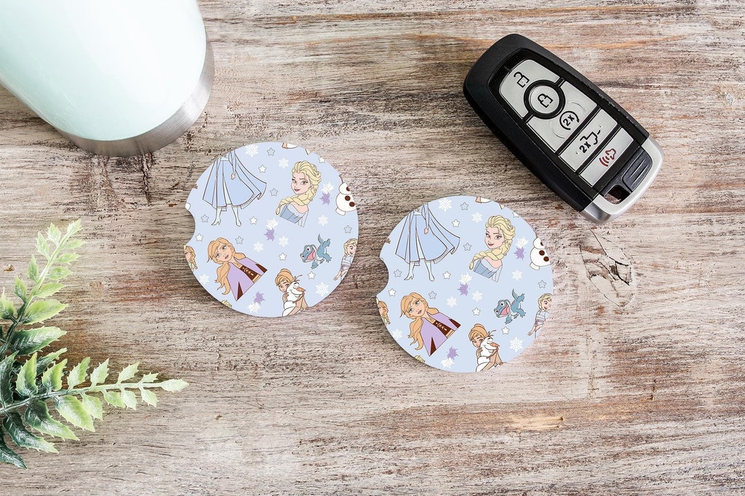 Frozen Car Coasters, Disney Elsa Car Coasters - Etsy