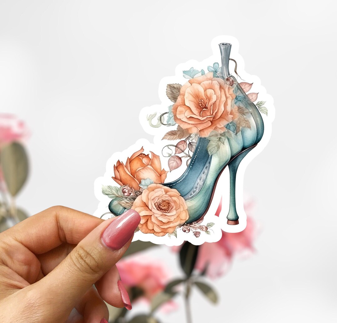 Disney Cinderella Shoe Slipper Sticker, Cinderella Shoe Sticker Decal ...