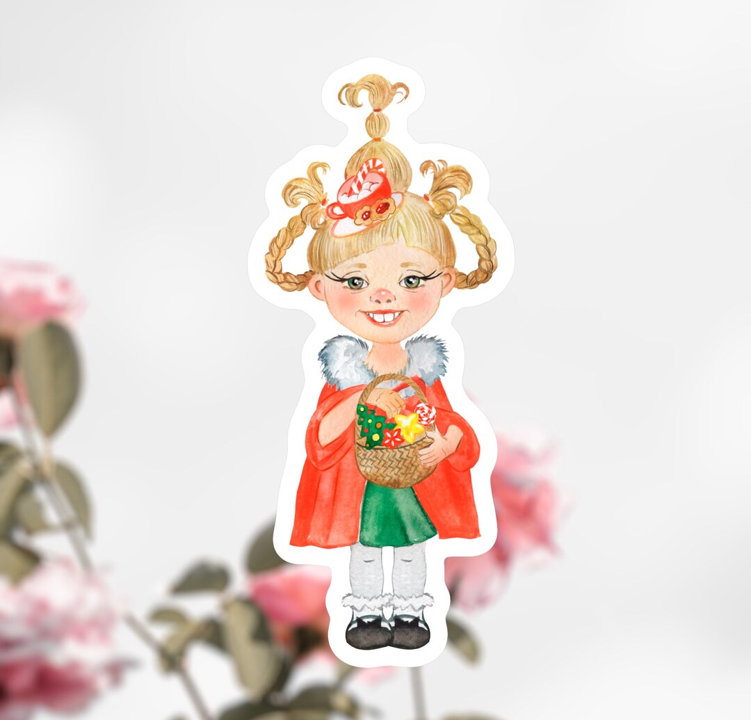 Cindy Lou Sticker the Grinch Sticker Cat in Hat Sticker - Etsy