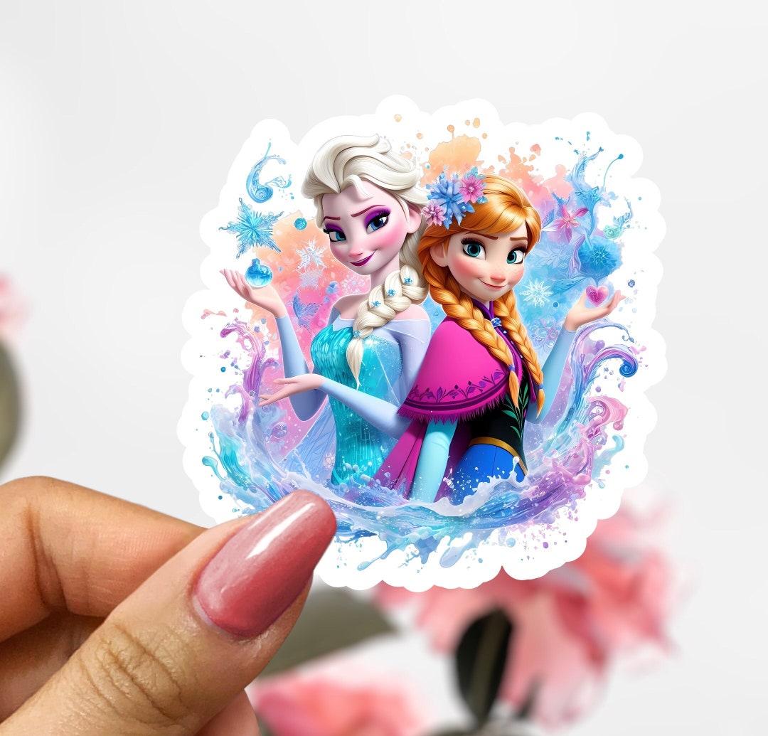 Frozen Elsa Sticker, Disney Anna & Elsa Sticker Decal - Etsy