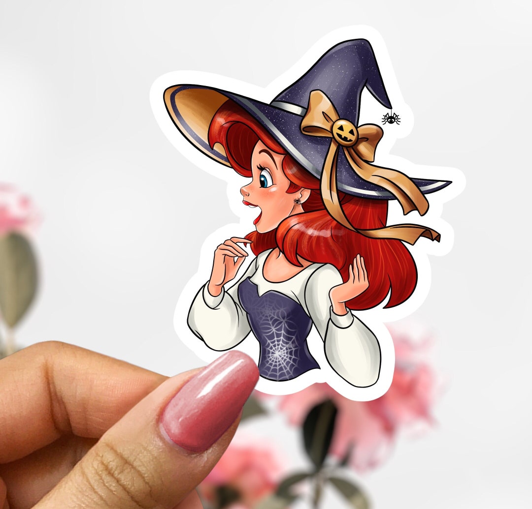 Halloween Ariel Sticker, Ariel Sticker Decal, Little Mermaid Sticker - Etsy